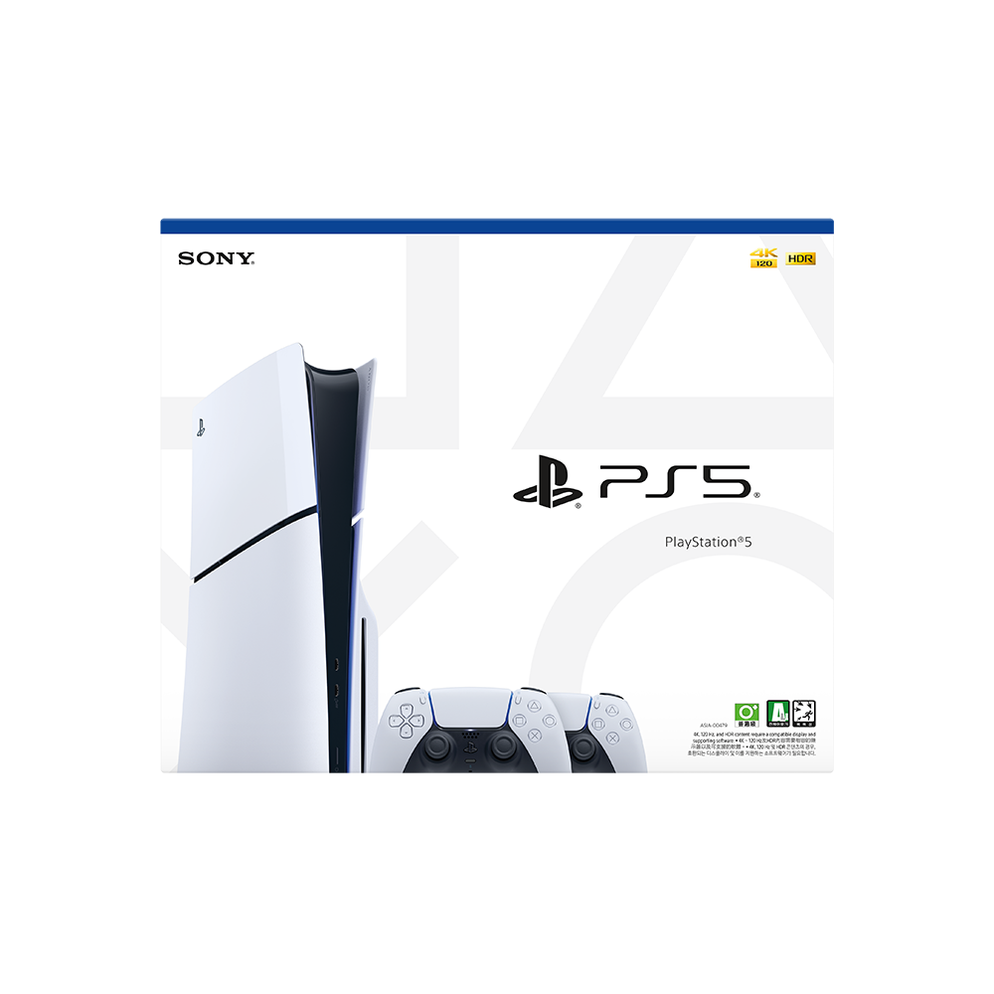 PS5 Slim Console Disc Edition Two DualSense Wireless Controllers Bundl — GAMELINE