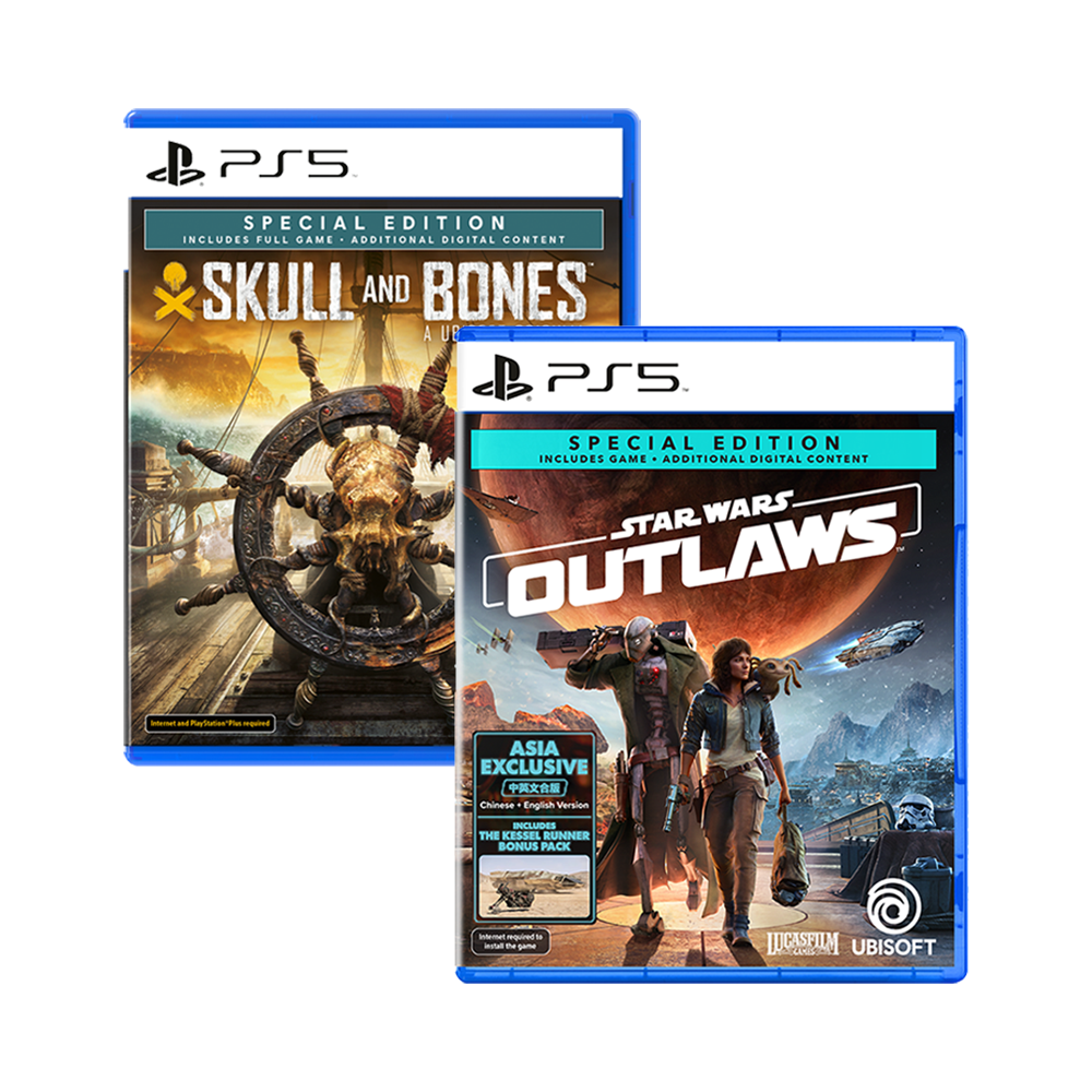 PS5 Star Wars Outlaws Special Edition (R3) + PS5 Skull and Bones Speci ...