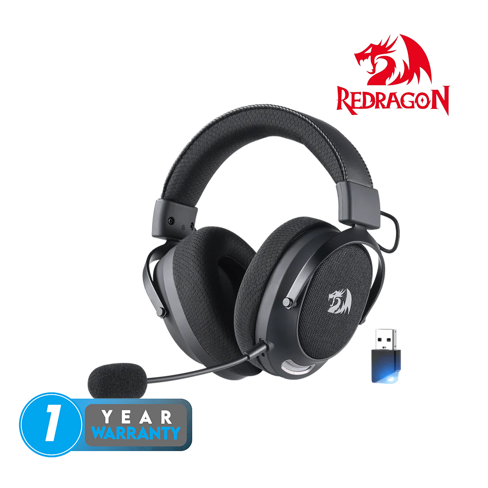 Redragon HEADSET WIRELESS (H858) ARROW PRO CARBON BLACK — GAMELINE