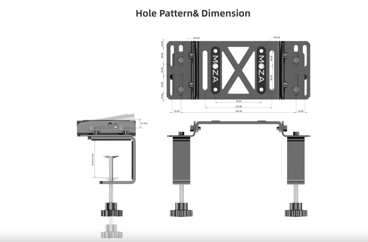 Moza Table Mounting Bracket [RS12] — GAMELINE