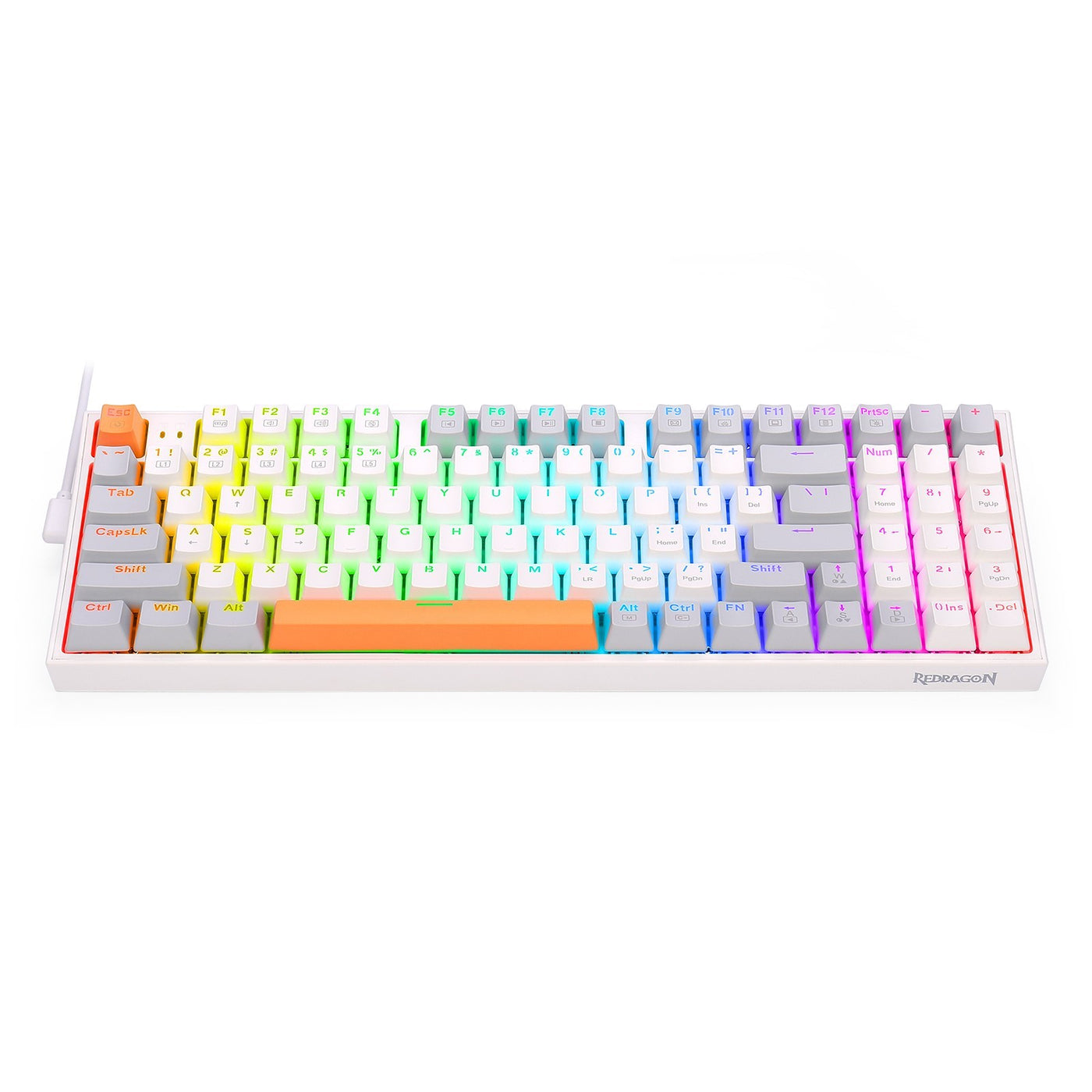 Redragon Wired K636 GWO RGB KITAVA V2 Mechanical Gaming Keyboard - Whi ...