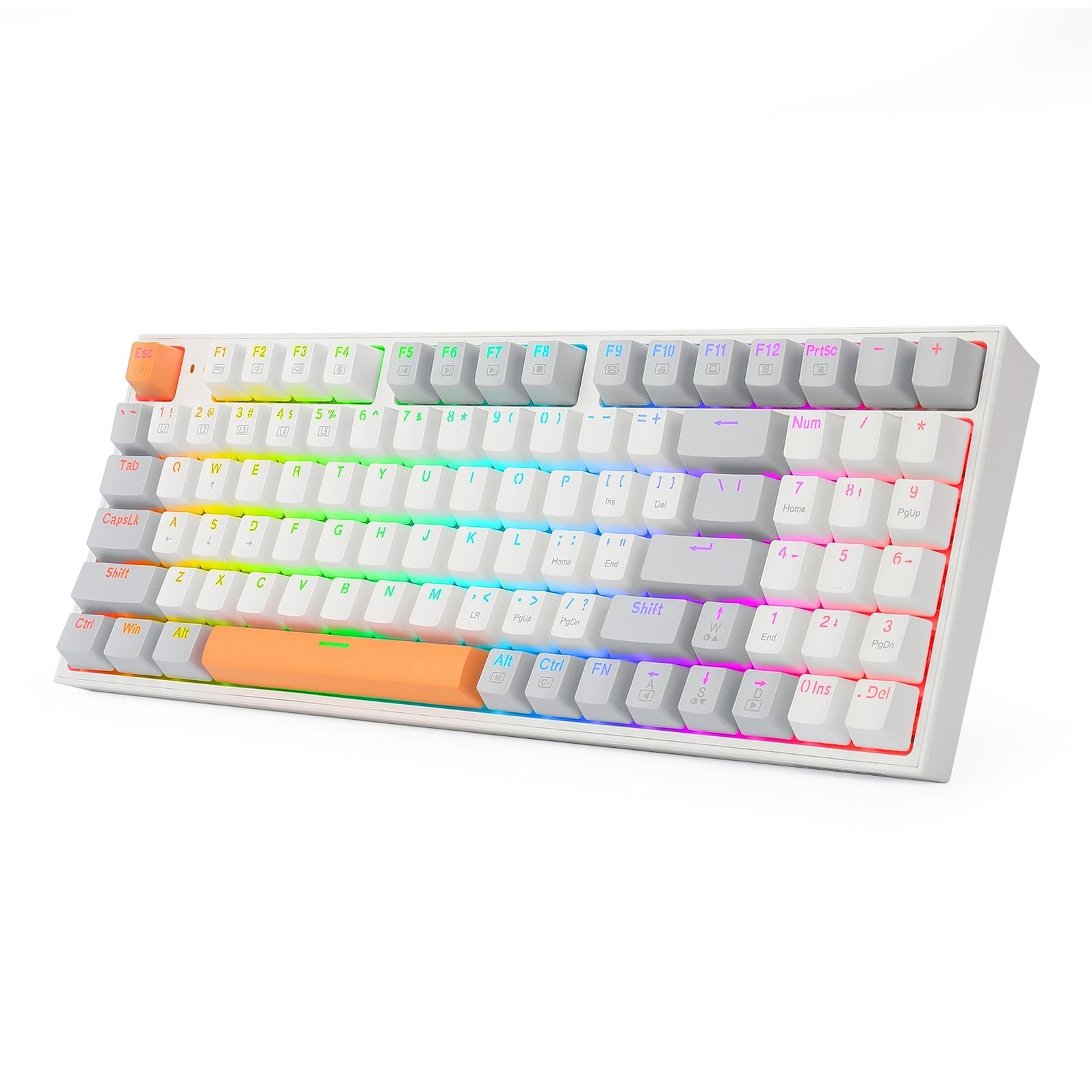 Redragon Wired K636 GWO RGB KITAVA V2 Mechanical Gaming Keyboard - Whi — GAMELINE